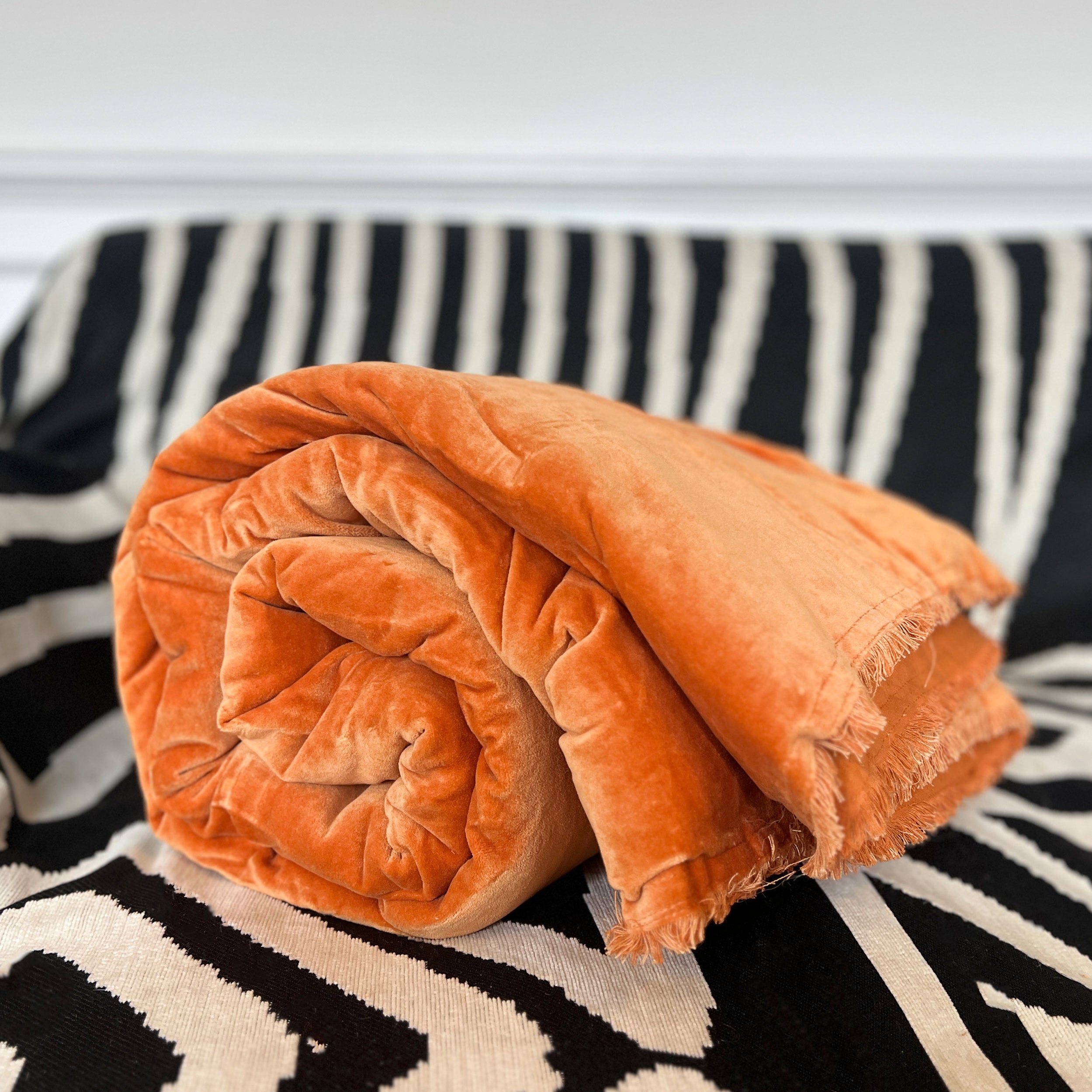 FARA Burnt Orange Throw – Doris Brixham