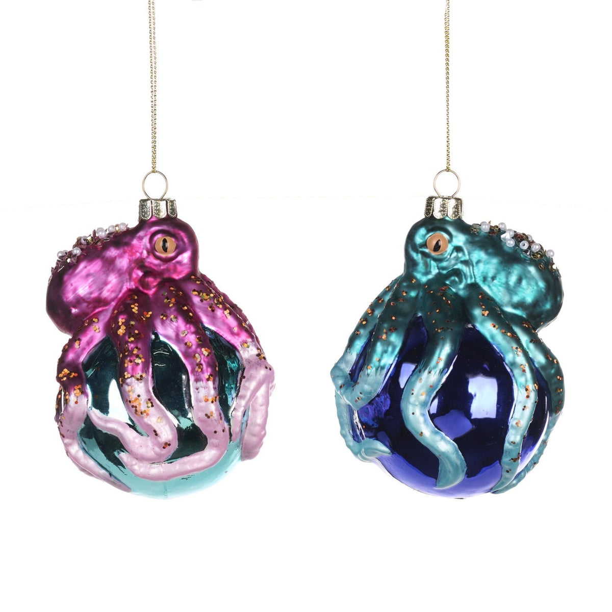 Glass Octopus Christmas Decorations – Doris Brixham