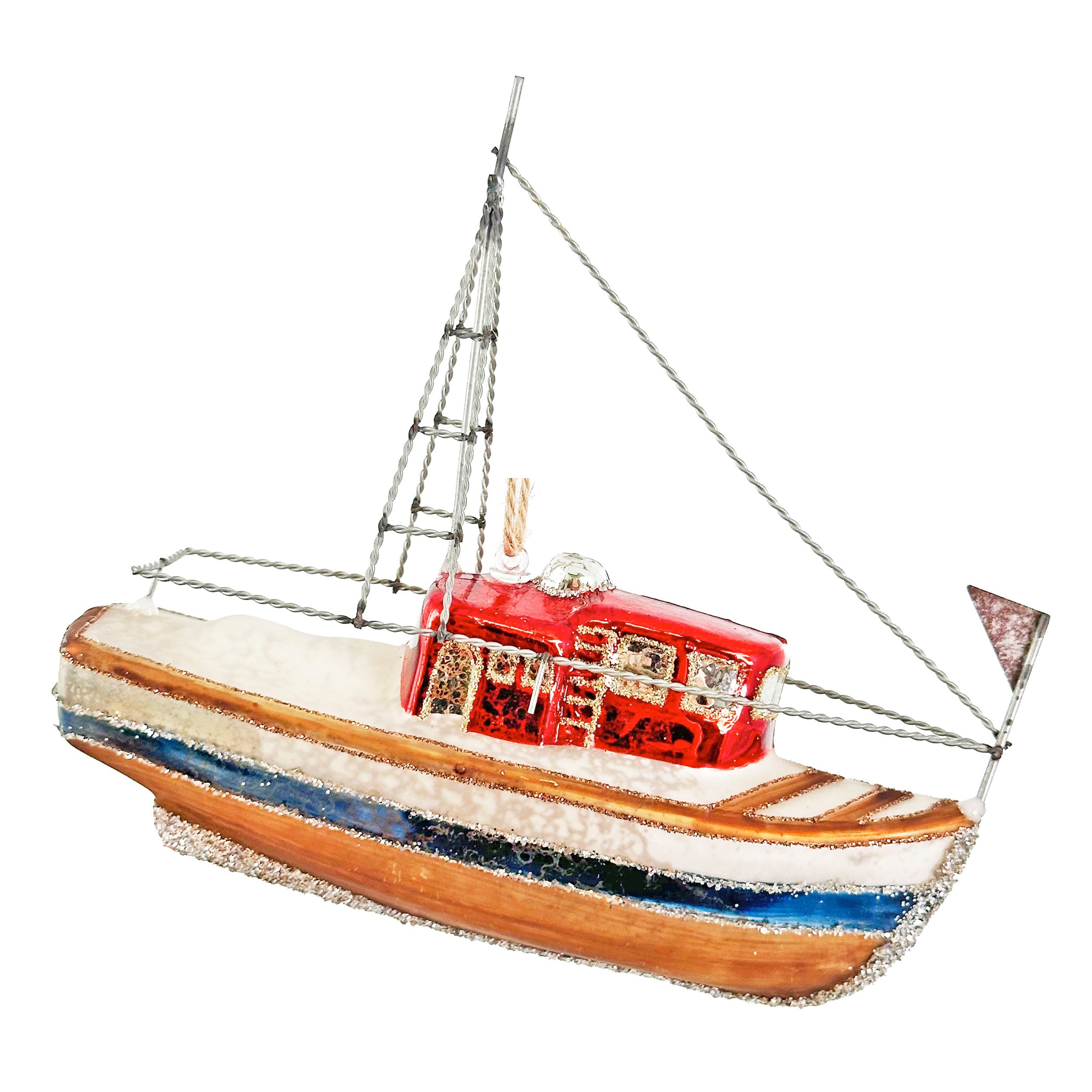 Glass Boat Decoration – Doris Brixham