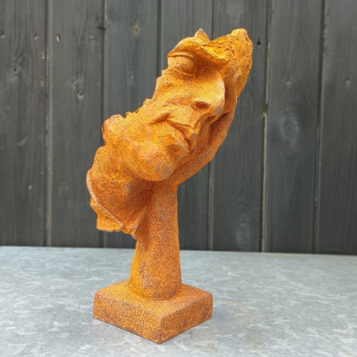 Hand in Face Cast Iron Sculpture – Doris Brixham