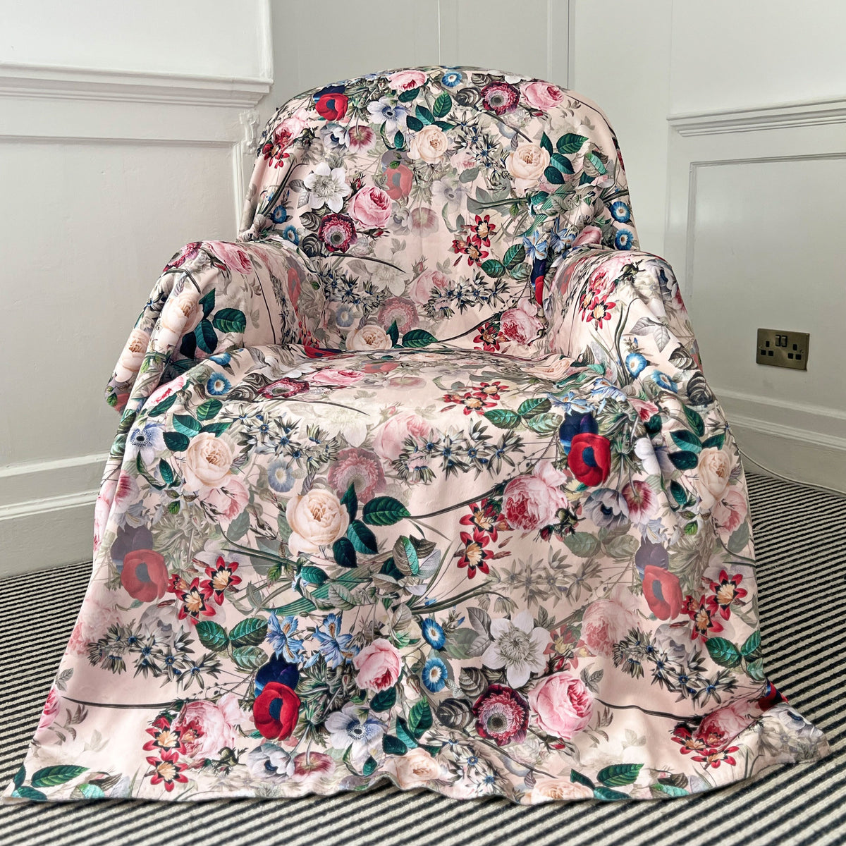 Vintage Rose & Poppy Sherpa Throw / Blanket – Doris Brixham